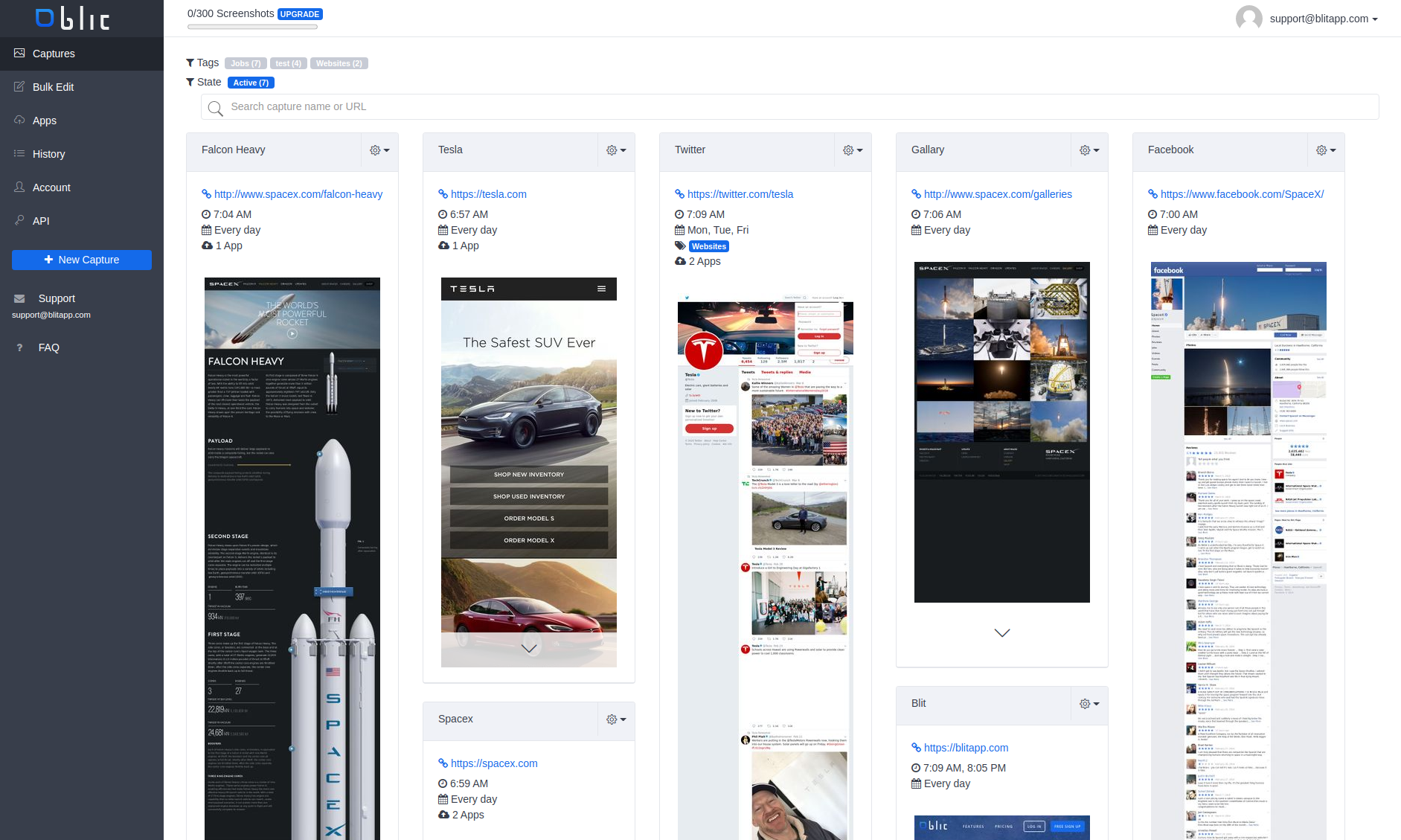 blit - Schedule and automate website screenshots to your inbox